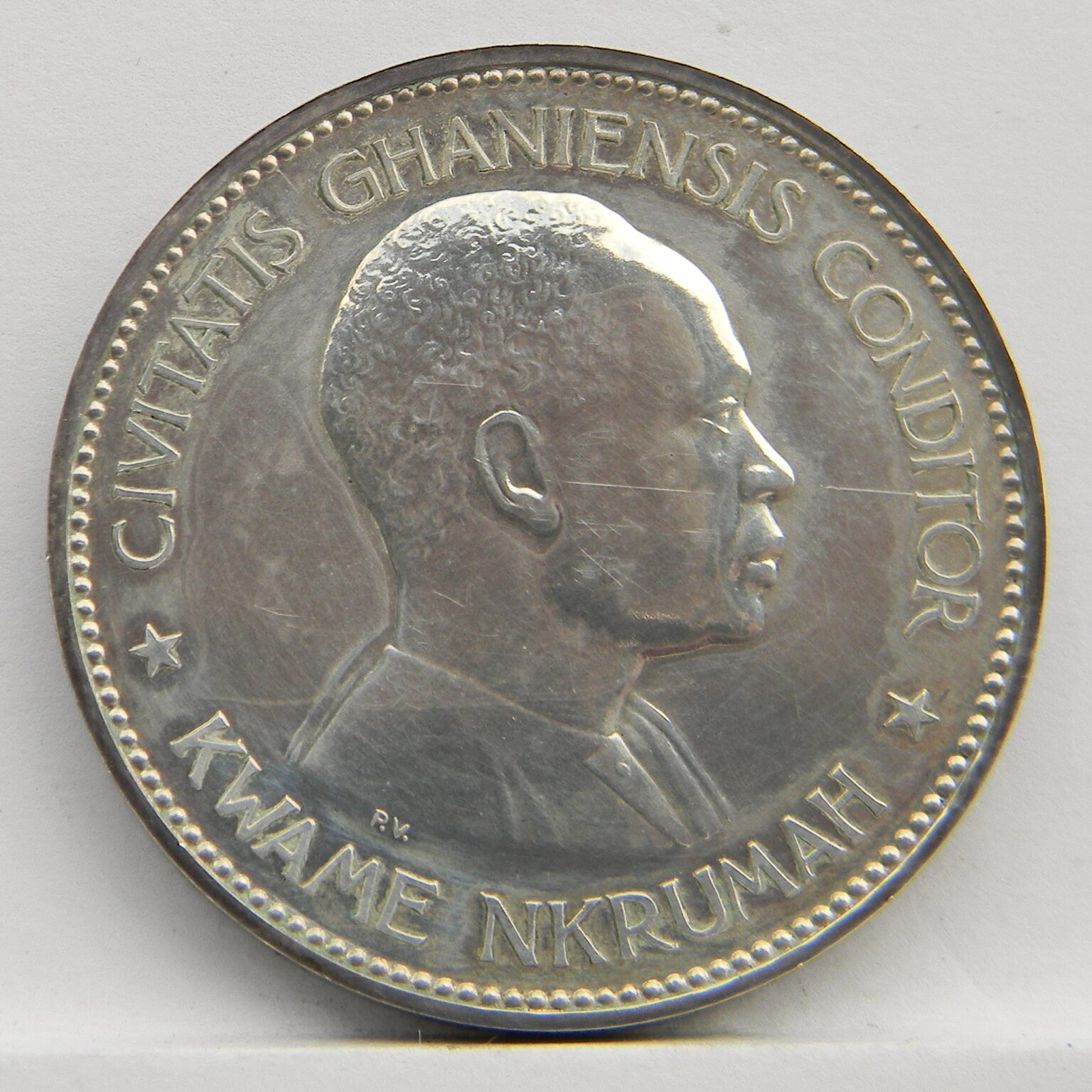 Ghana 1958 silver 10 Shillings Independence commemorative; PF